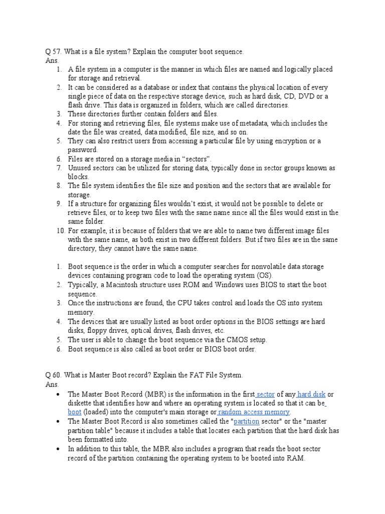 Sector Hard Disk Boot Random Access Memory Partition | PDF | Windows Registry | Computer File