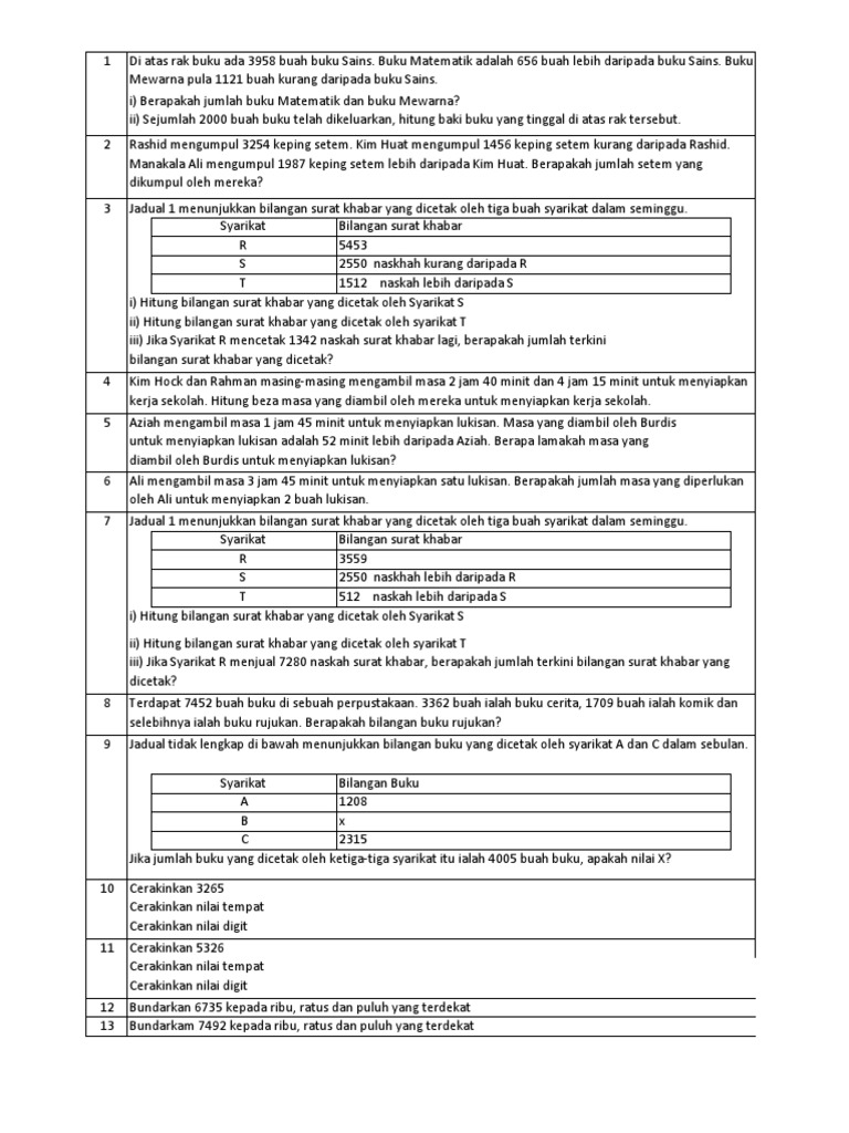 Math Tahun 2 Pdf