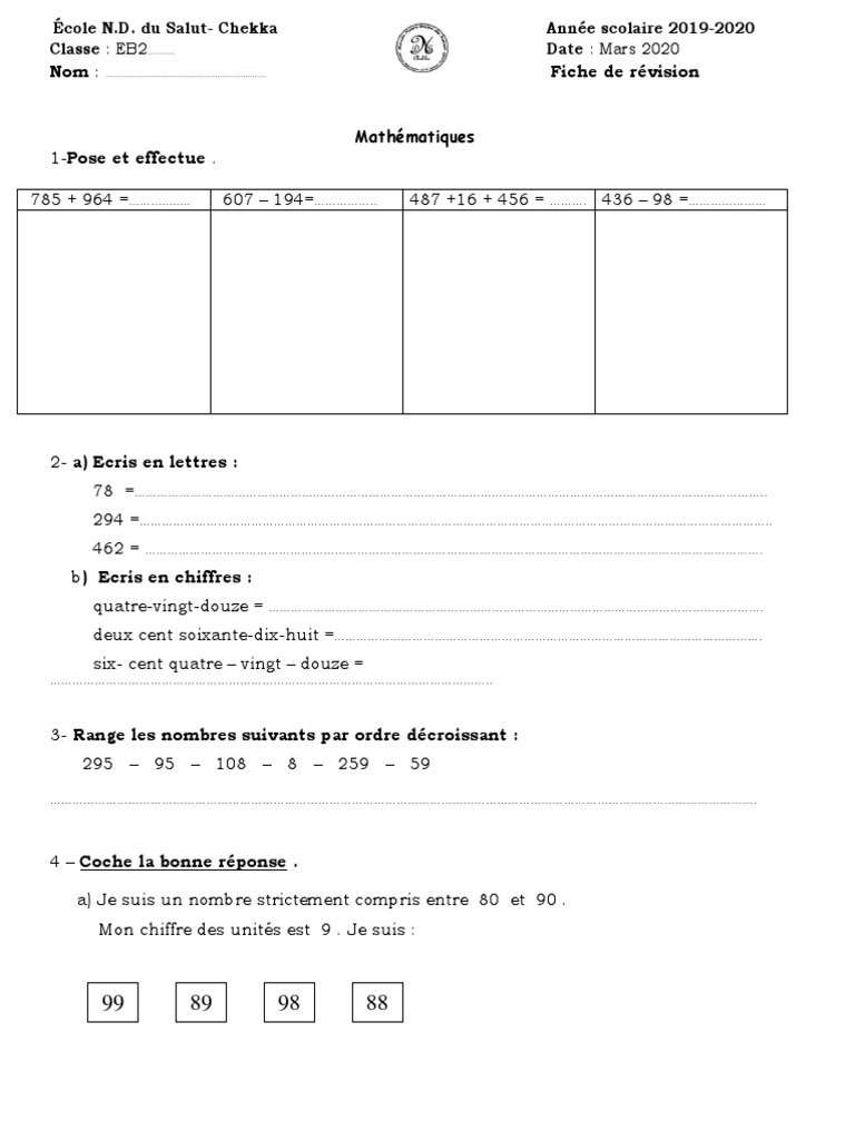 Fiche de Revision EB2 PDF | PDF