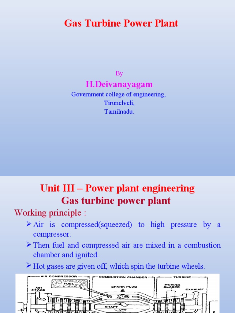 Gas Turbine Power Plant Overview | PDF | Gas Turbine | Fuels