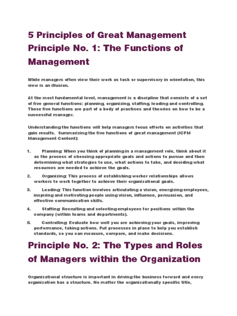 5 Key Principles of Effective Management | PDF | Emotional Intelligence ...