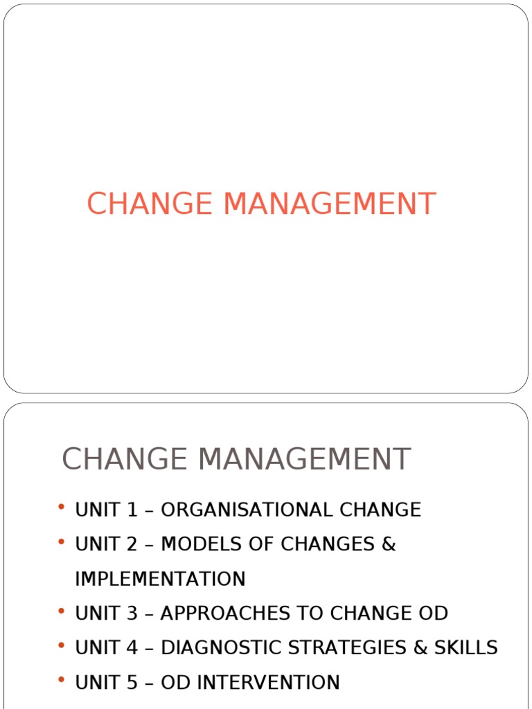 CM - Key Notes | PDF | Change Management | Action Research