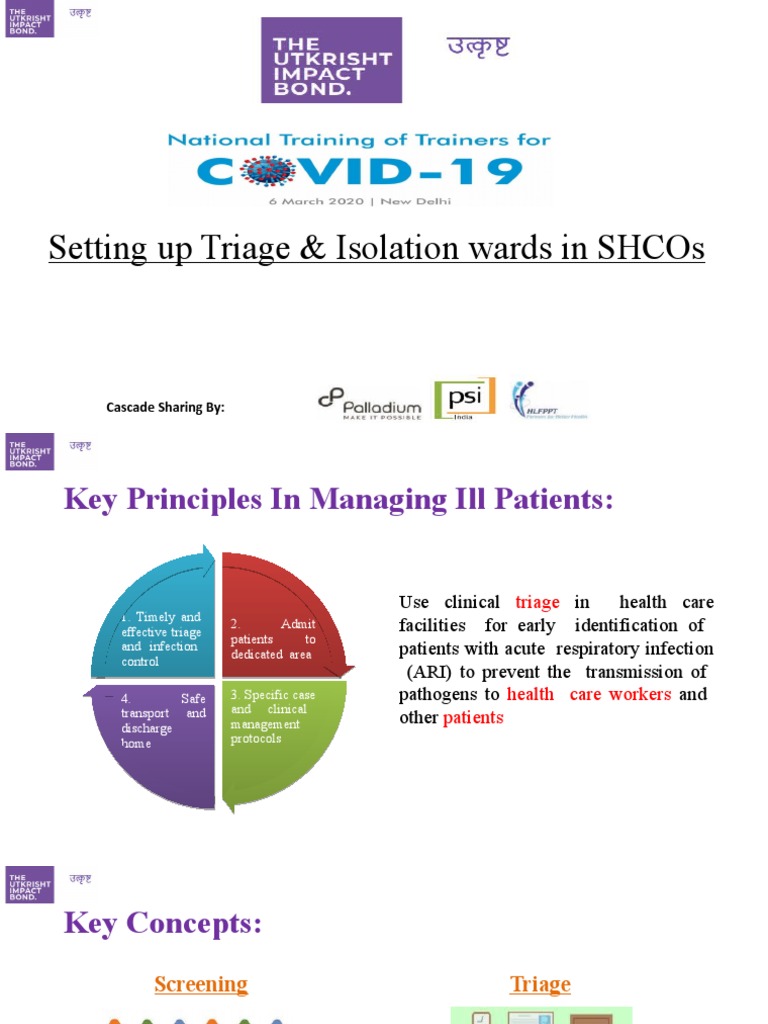 Setting Up Triage & Isolation Wards v2 | PDF | Infection | Epidemiology