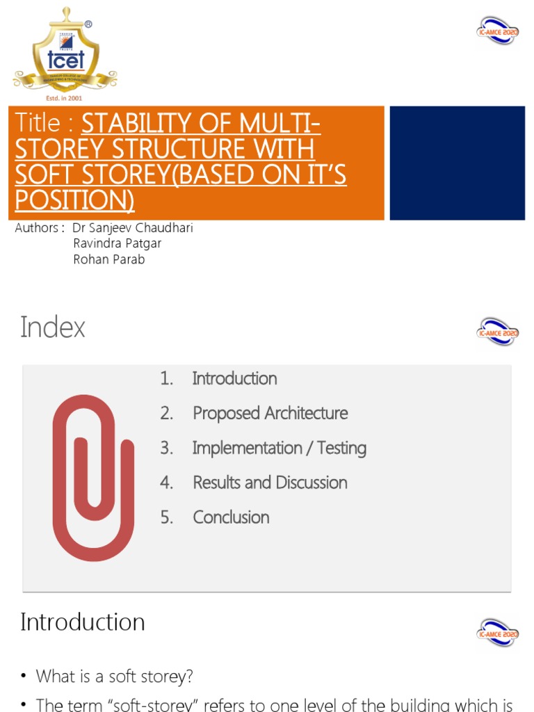 The Effect of Soft Storey Position on the Stability of Multi-Storey ...