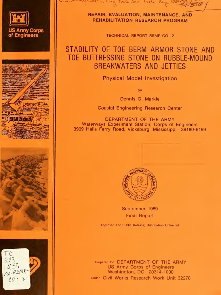 Berm AND Breakwaters And: OF Toe Buttressing ON | PDF | United States ...