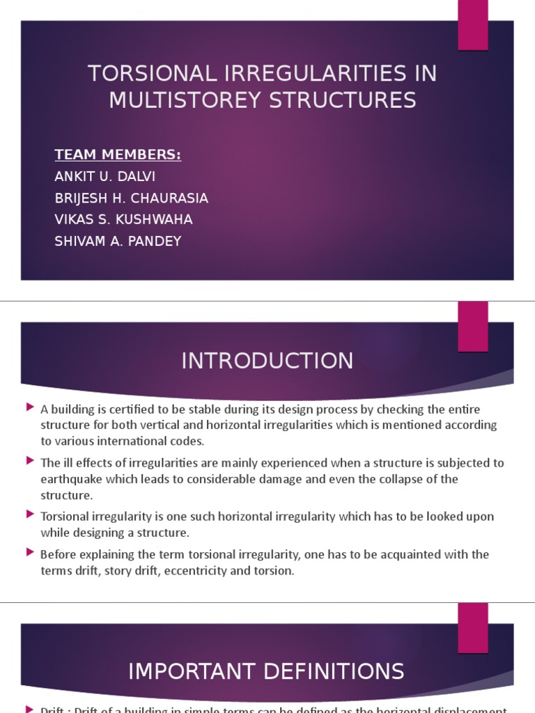 Structural Irregularities | PDF | Physics | Civil Engineering