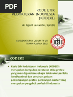 Kode Etik Kedokteran Indonesia - MKEK IDI | PDF