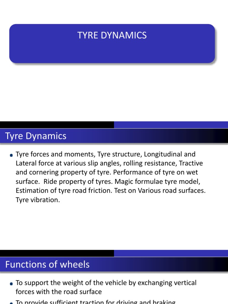Tire Dynamics and Rolling Resistance Analysis | PDF | Tire | Friction