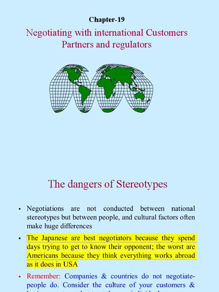 Negotiating With International Customers Partners and Regulators | PDF ...