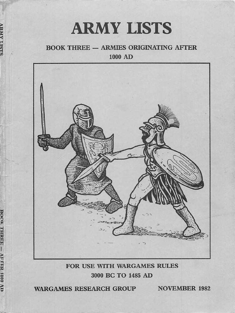 WRG Army Lists Book 3 1000AD-1485AD | PDF | Siege | Cavalry