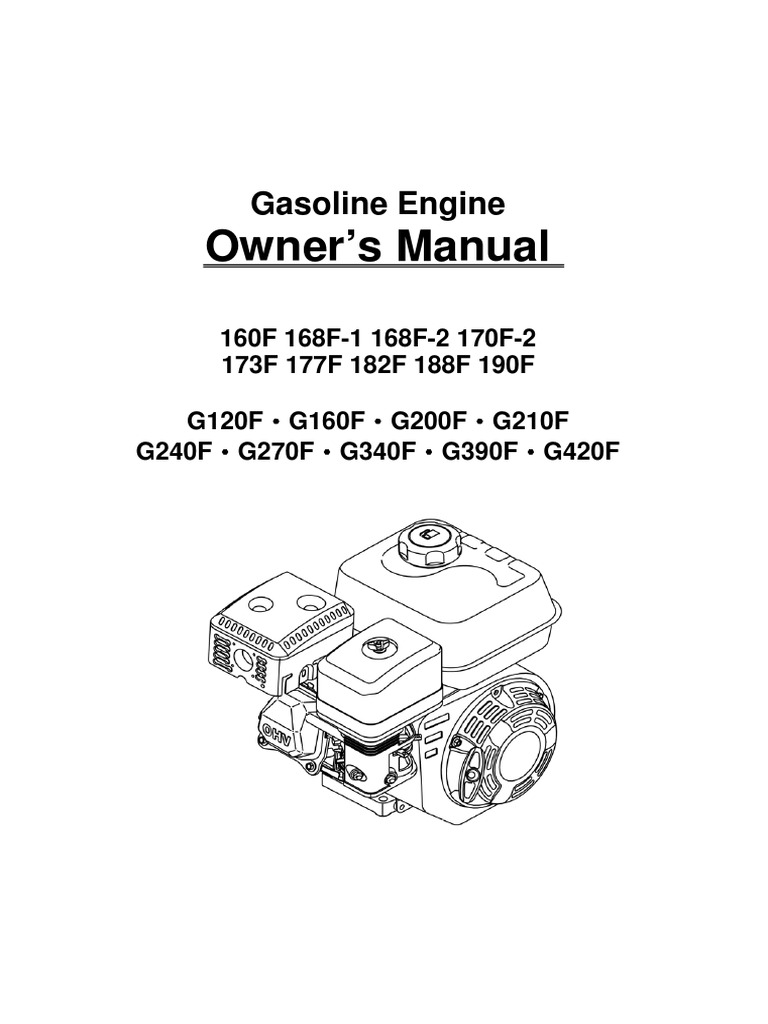 Loncin Ownersmanual-G200f PDF | PDF | Carburetor | Gasoline