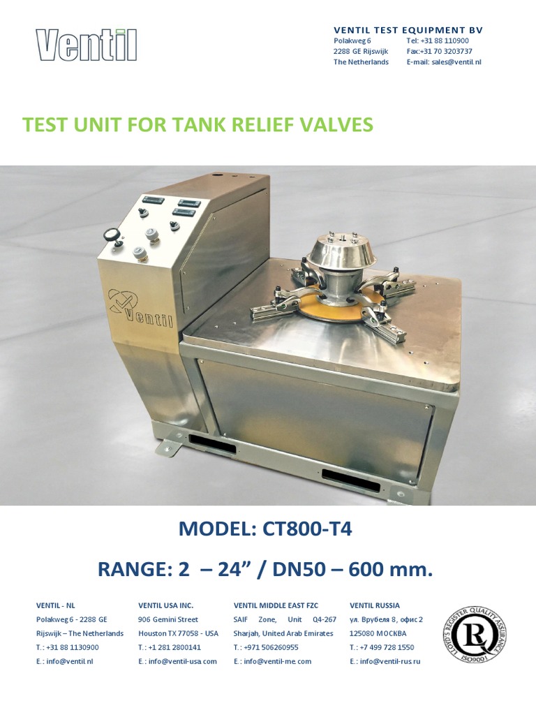 CT800-T4 (Specification 38A) | PDF | Valve | Pressure Measurement