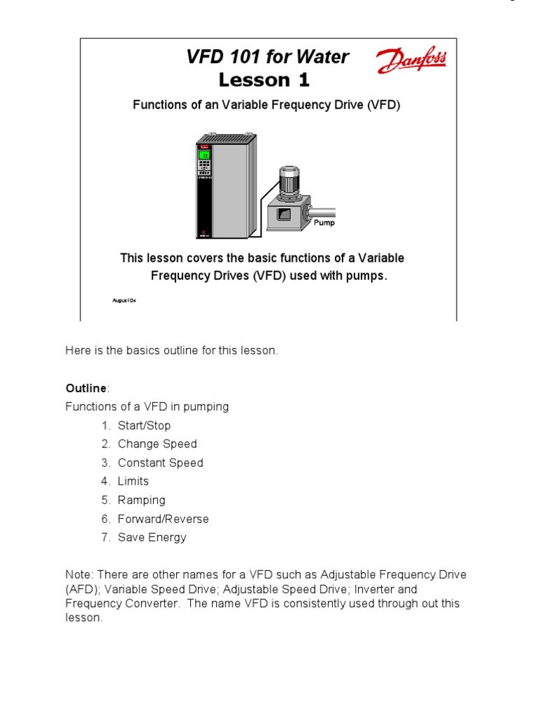 VFD 101 For Water: Lesson 1 | PDF | Pump | Switch