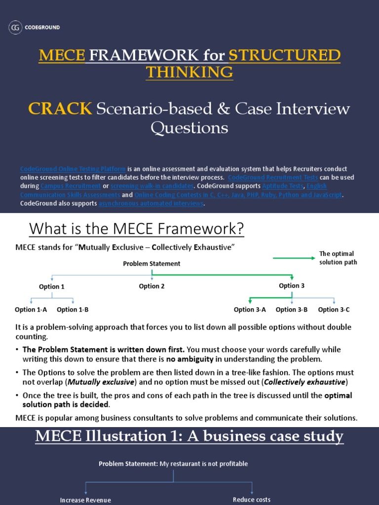 Framework For: Mece Structured Thinking | PDF | Test Driven Development ...