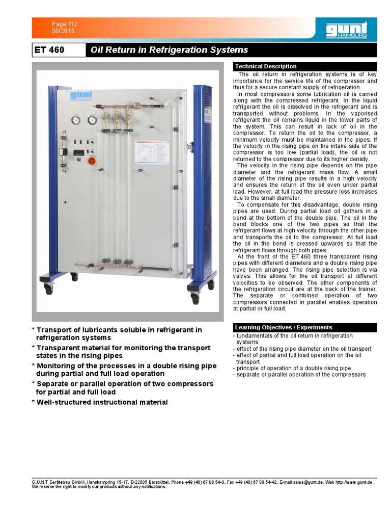 Understanding Oil Return in Refrigeration Systems through Observation ...
