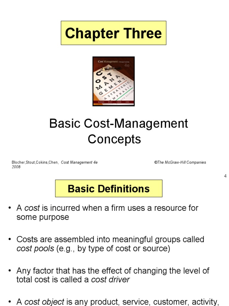 Chapter Three: Basic Cost-Management Concepts | PDF | Cost Accounting | Cost