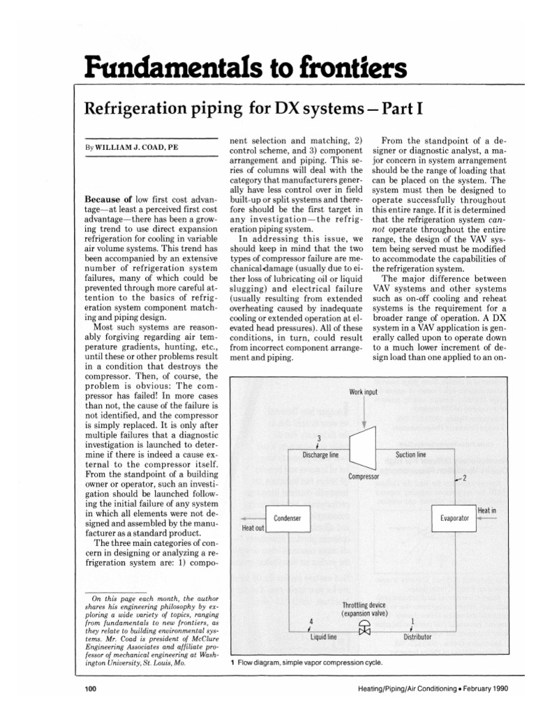 Refrigeration Piping For DX Systems | PDF | Liquids | Physical Chemistry
