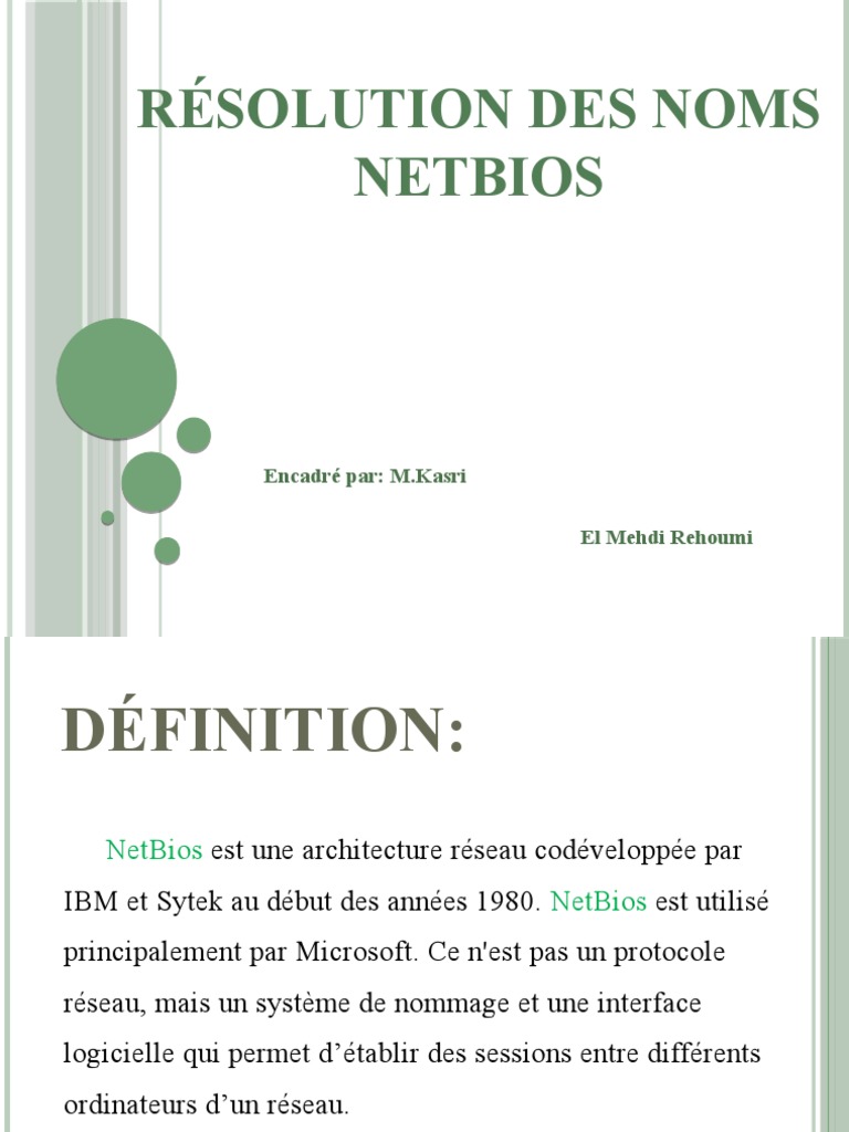 Netbios Wins | PDF | Serveur (Informatique) | Adresse IP