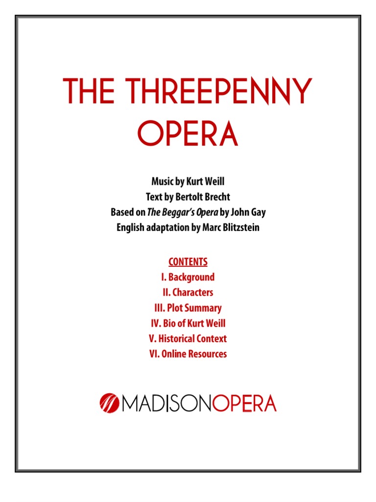 The Threepenny Opera Guide | Download Free PDF | Entertainment (General ...