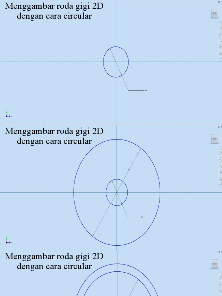 Menggambar Roda Gigi 2D Dengan Cara Circular | PDF