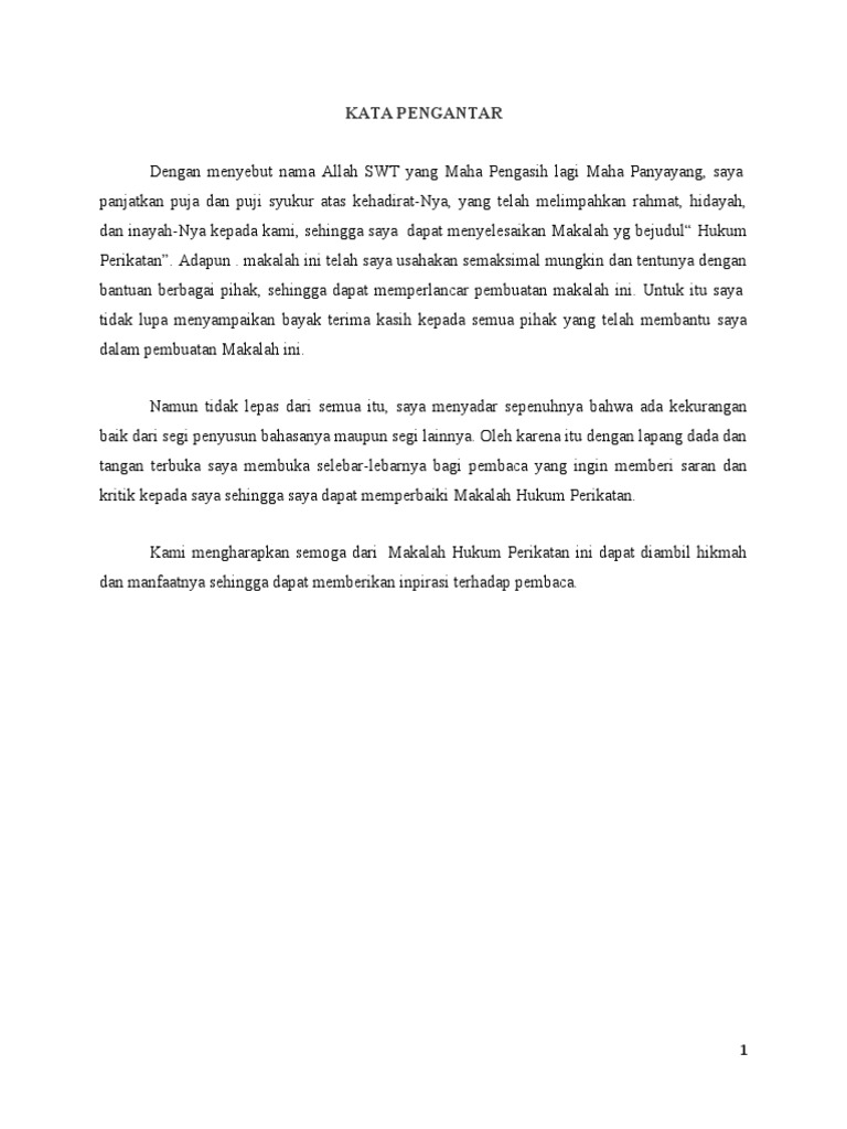 Makalah Hukum Perikatan | PDF