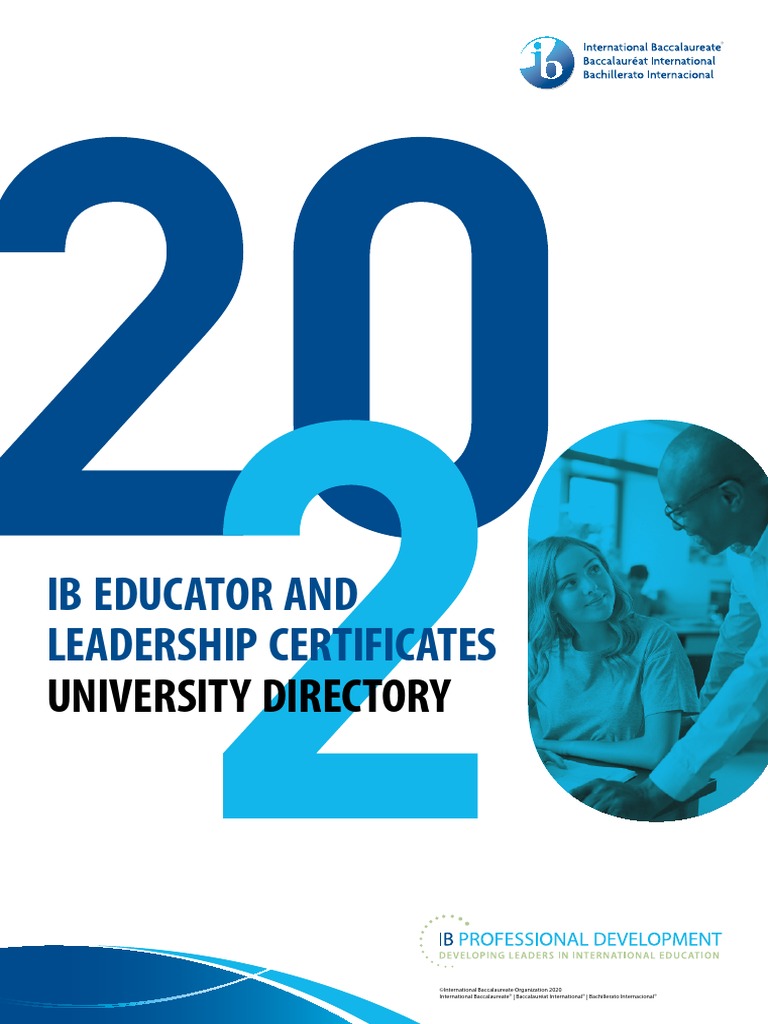 Ib Educator and Leadership Certificates: University Directory | PDF ...