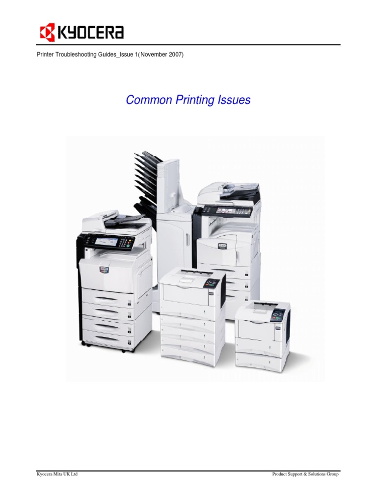 Kyocera Printer Troubleshooting Guide | PDF | Printer (Computing) | Usb ...