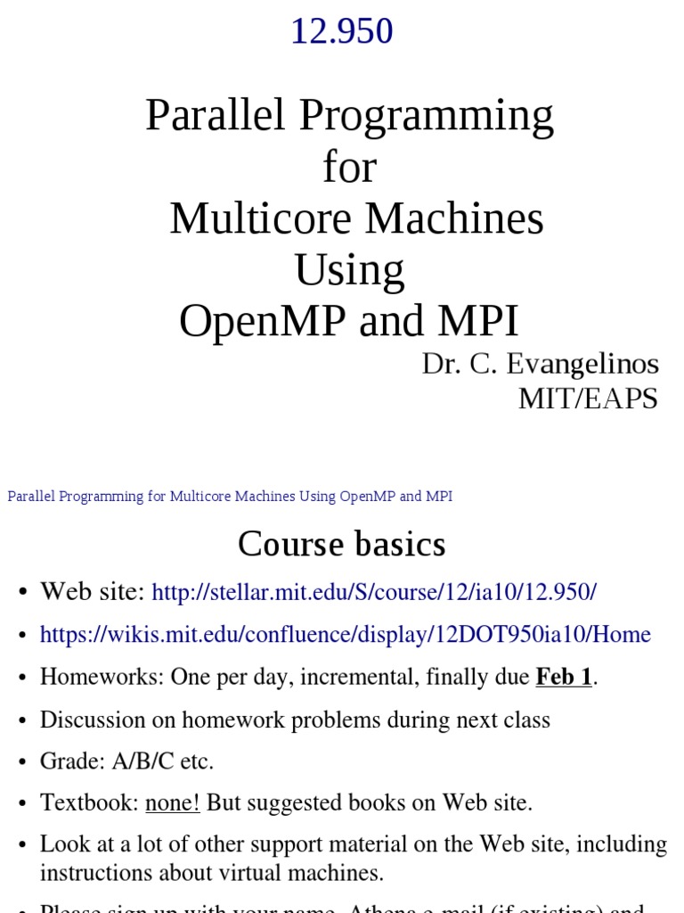 Mit Openmp Mpi | PDF | Message Passing Interface | Parallel Computing