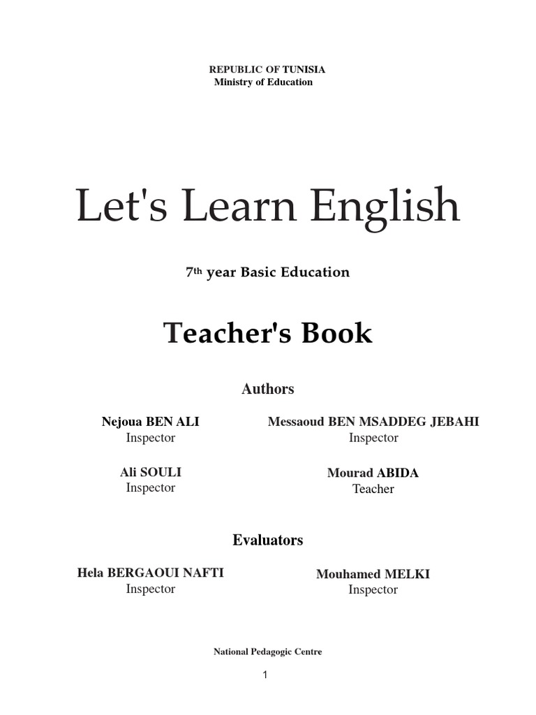 Let's Learn English Teacher's Book | PDF | Question | Learning