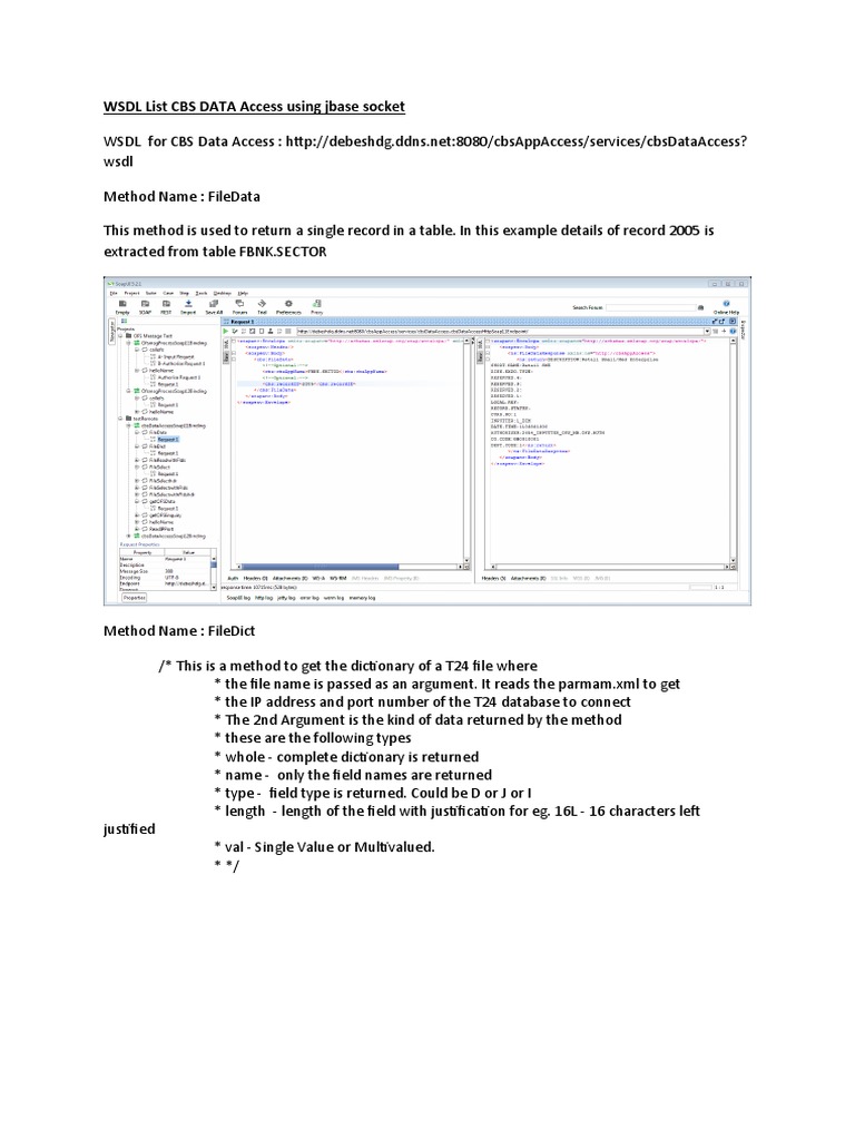 Webservices CBS DATA Access Using Jbase Socket | PDF | Financial Transaction | Parameter ...