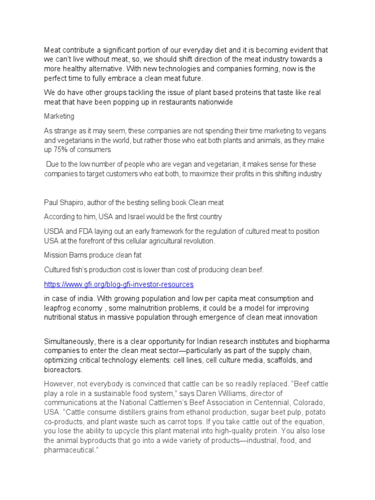 Clean Meat | PDF | Microbrewery | Meat