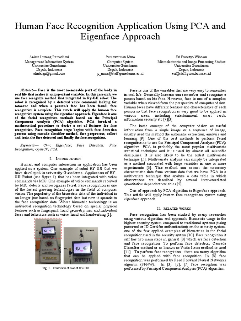Human Face Recognition Application Using PCA and Eigenface Approach | PDF | Eigenvalues And ...