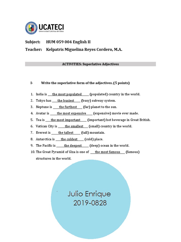 English 2 Activities (Part 2) | PDF