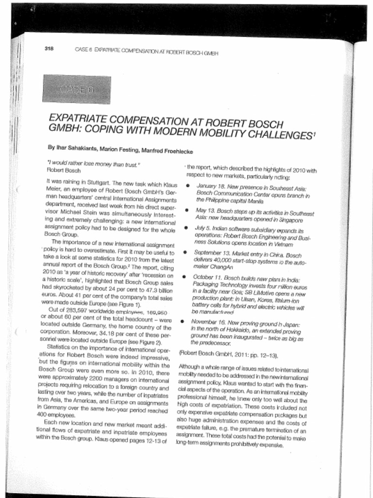 Expat Compensation Bosch | PDF