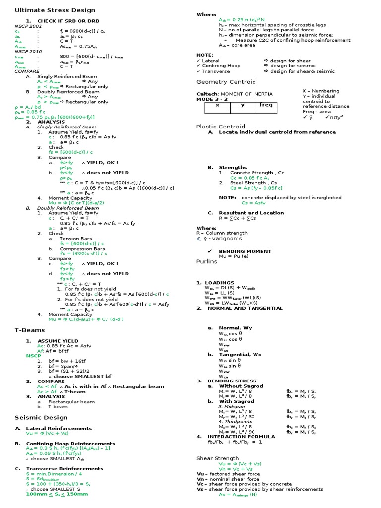 ULTIMATE STRESS DESIGN Sample Only | PDF | Stress (Mechanics) | Beam ...