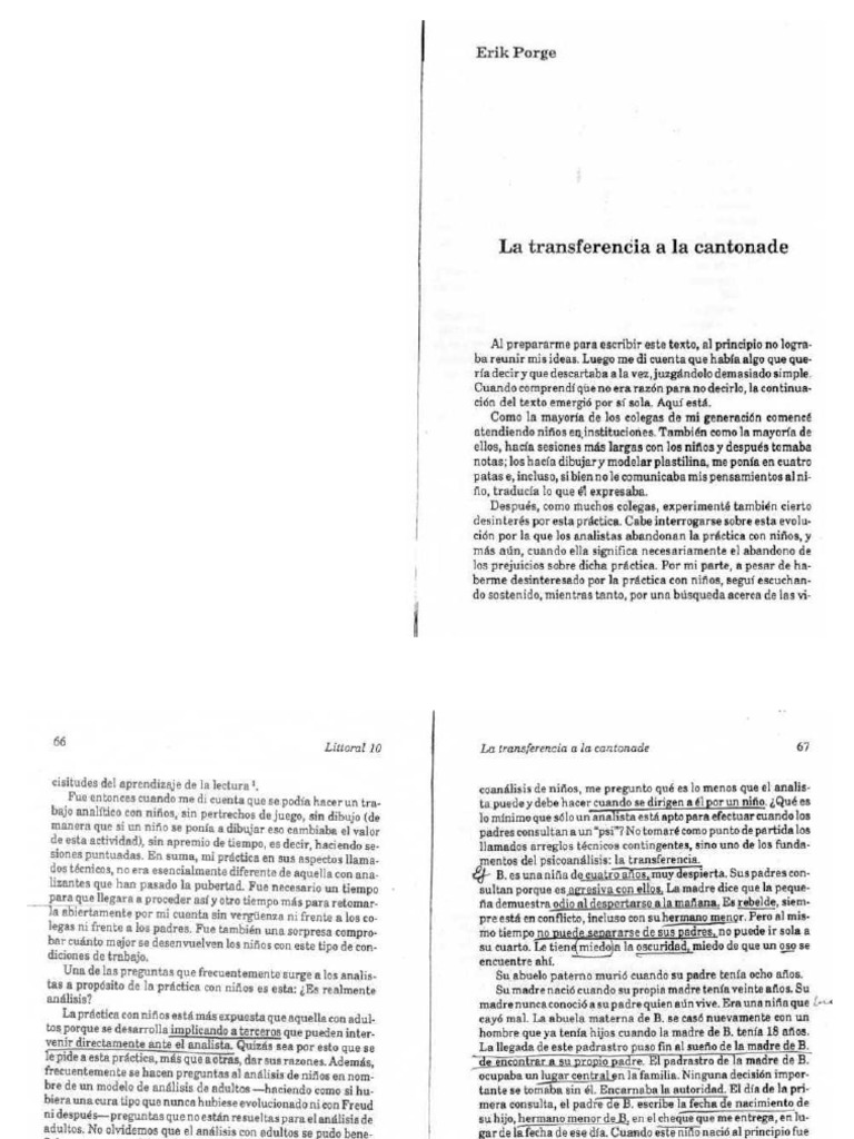La Transferencia A La Cantonade - Porge | PDF La Transferencia A La Cantonade - Porge | PDF
