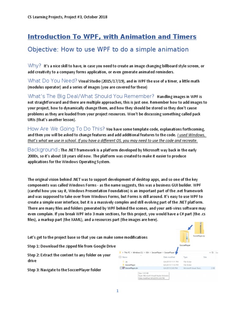 Objective: How To Use WPF To Do A Simple Animation | PDF | Extensible Application Markup ...