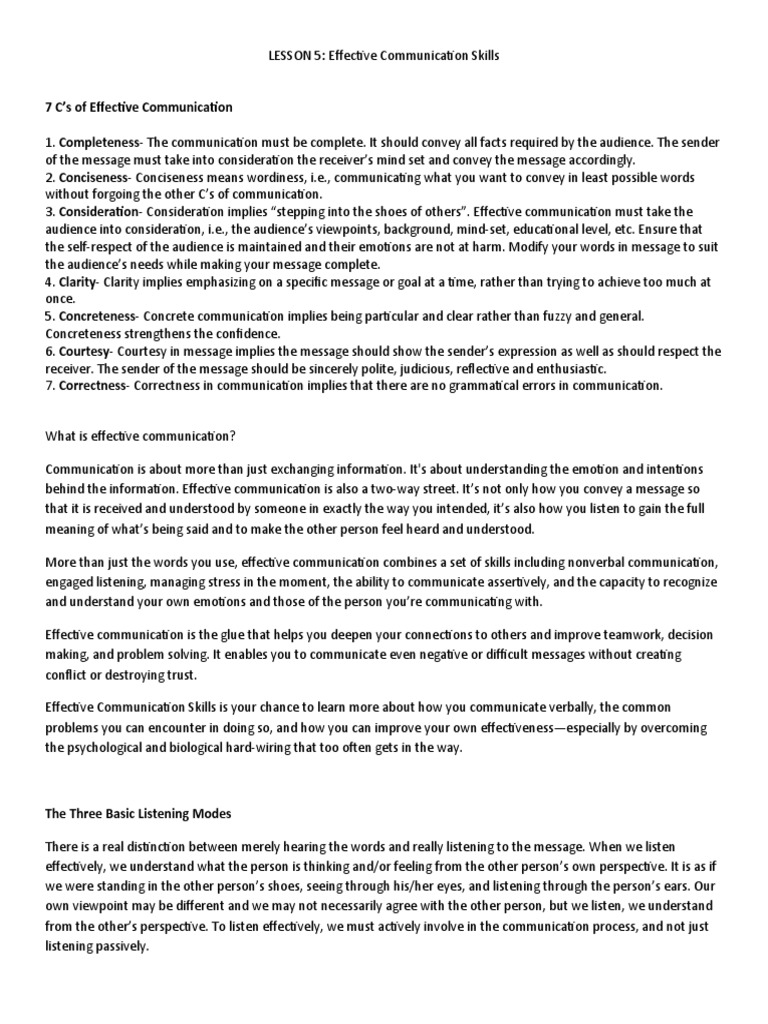 ORAL COM Effective-Communication-Skills | PDF | Communication | Semiotics