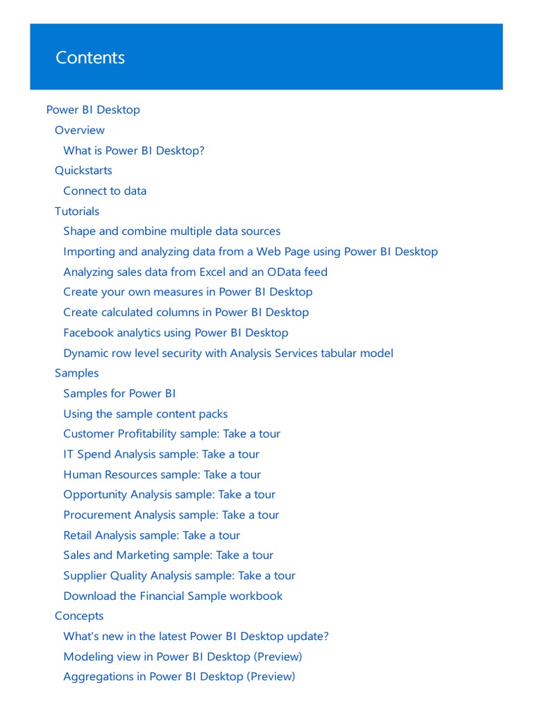 Power BI PDF | PDF | Microsoft Excel | Microsoft Azure