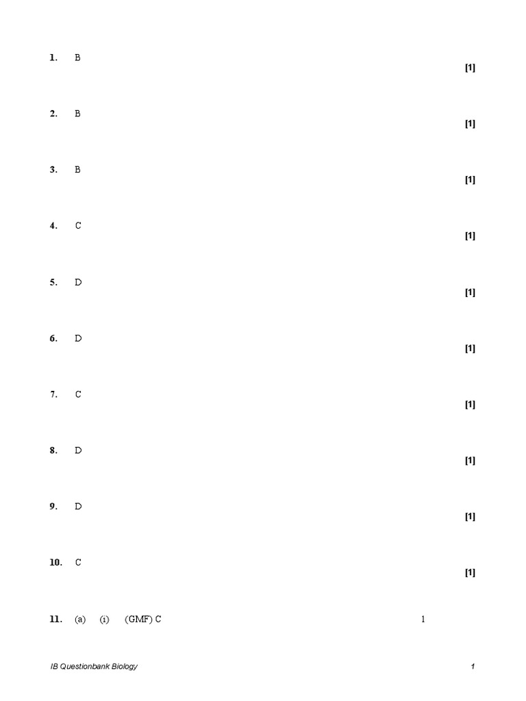 Biochemistry Part Two Mxed Answers | PDF | Dna | Cell Membrane