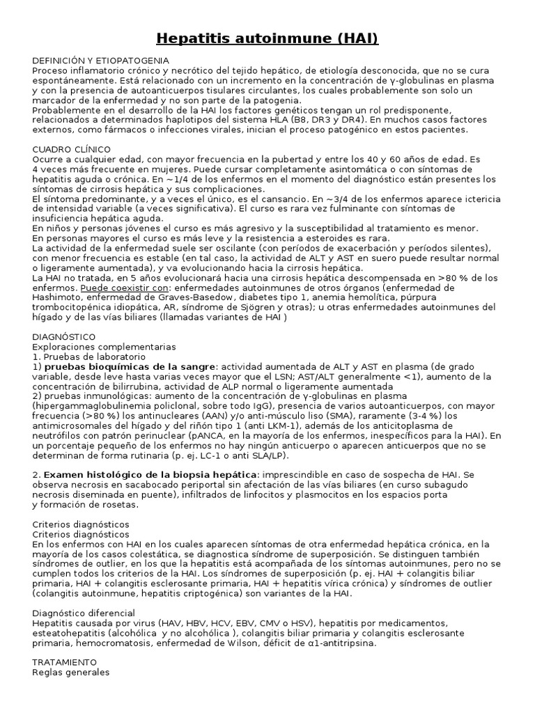 Hepatitis Autoinmune | PDF | Hepatitis | Cirrosis