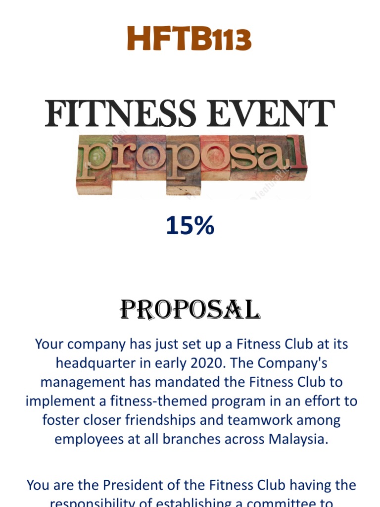 Fitness Event Proposal | PDF