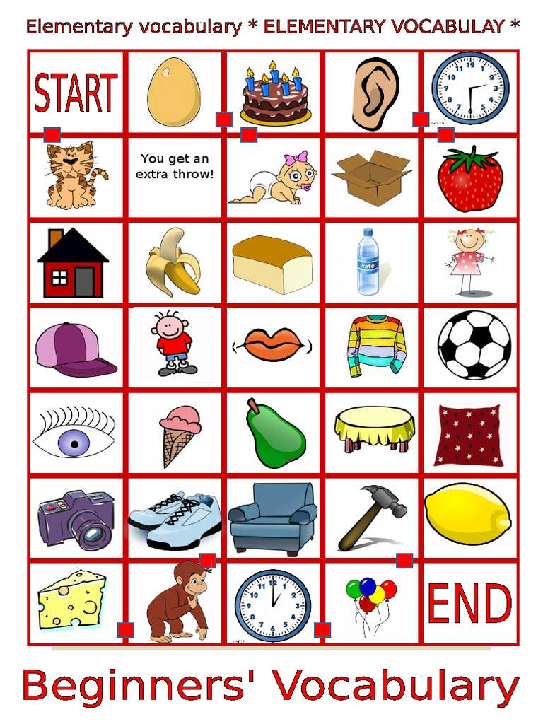 Basic Vocabulary Board Game Fun Activities Games Games Icebreakers ...