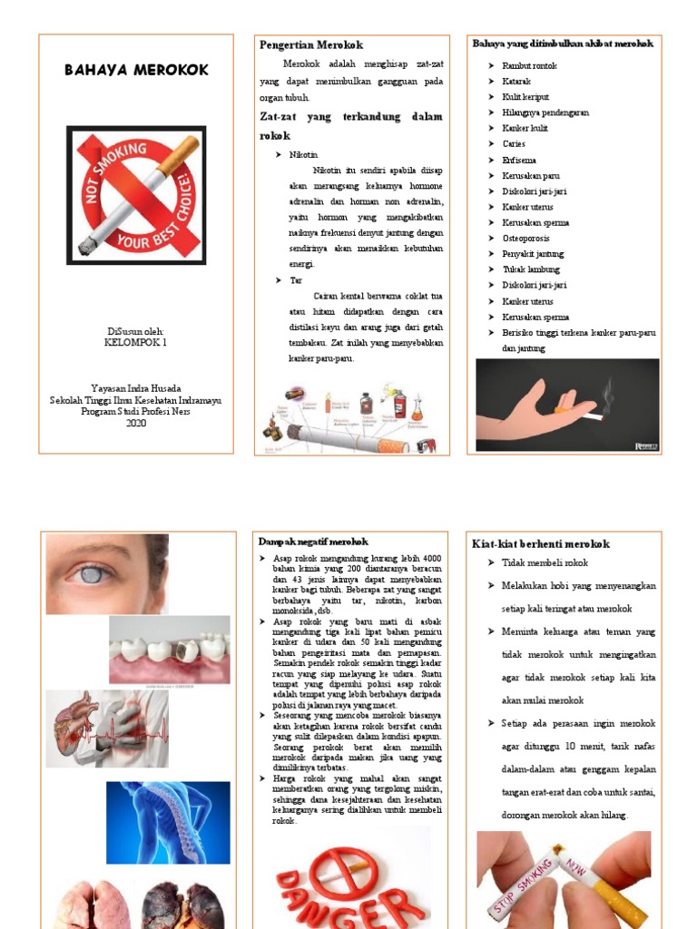 LEAFLET Bahaya Merokok | PDF