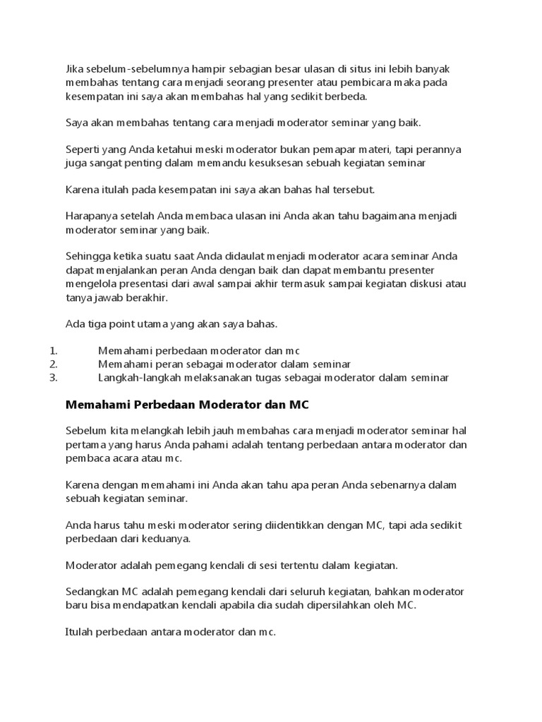 Moderator | PDF | Bisnis
