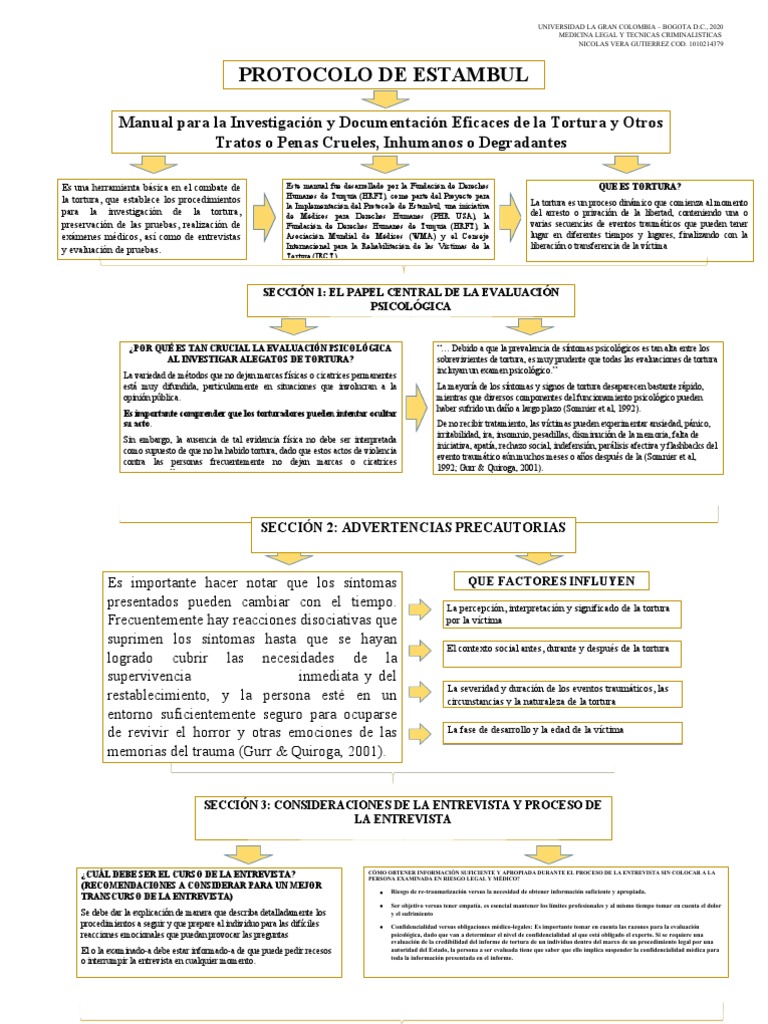Protocolo de Estambul - Mapa Conceptual | PDF | Trauma psicólogico | Tortura