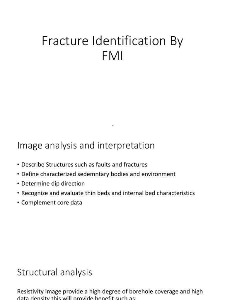 Fracture Id by FMI PDF | PDF | Fault (Geology) | Fracture