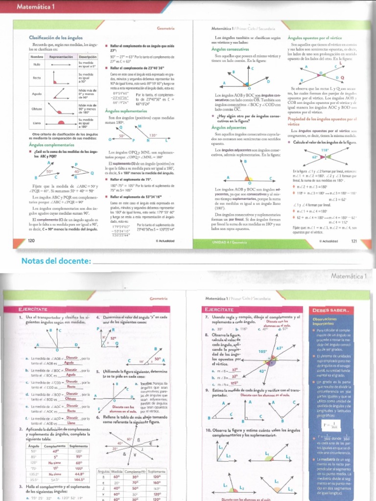 Tema 3-Clasificacion de Los Angulos | Descargar gratis PDF | Geometría ...