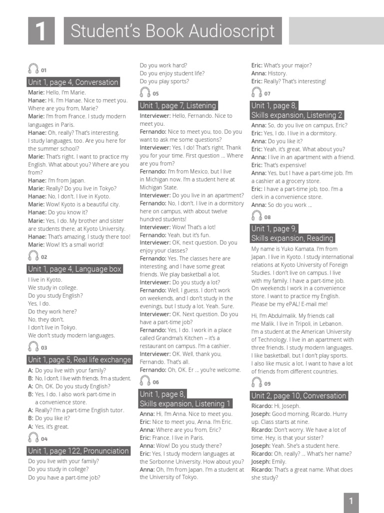 BTP SB1 Audioscript | PDF | Business