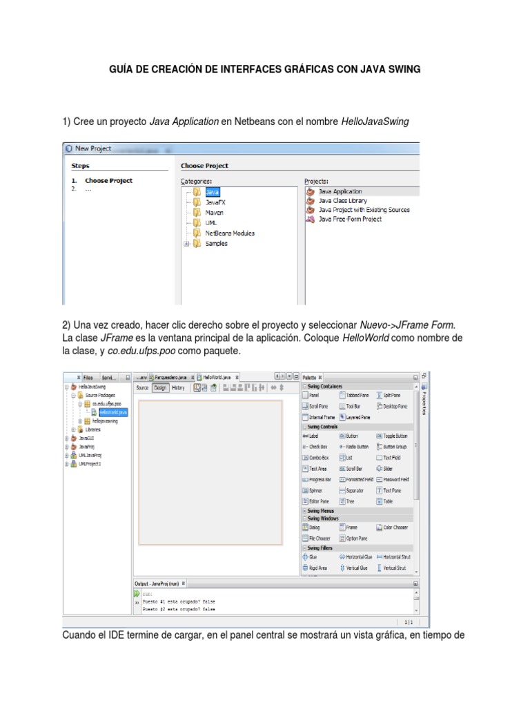 GUI Con Java Swing (Recuperado) | PDF | Java (lenguaje de programación ...